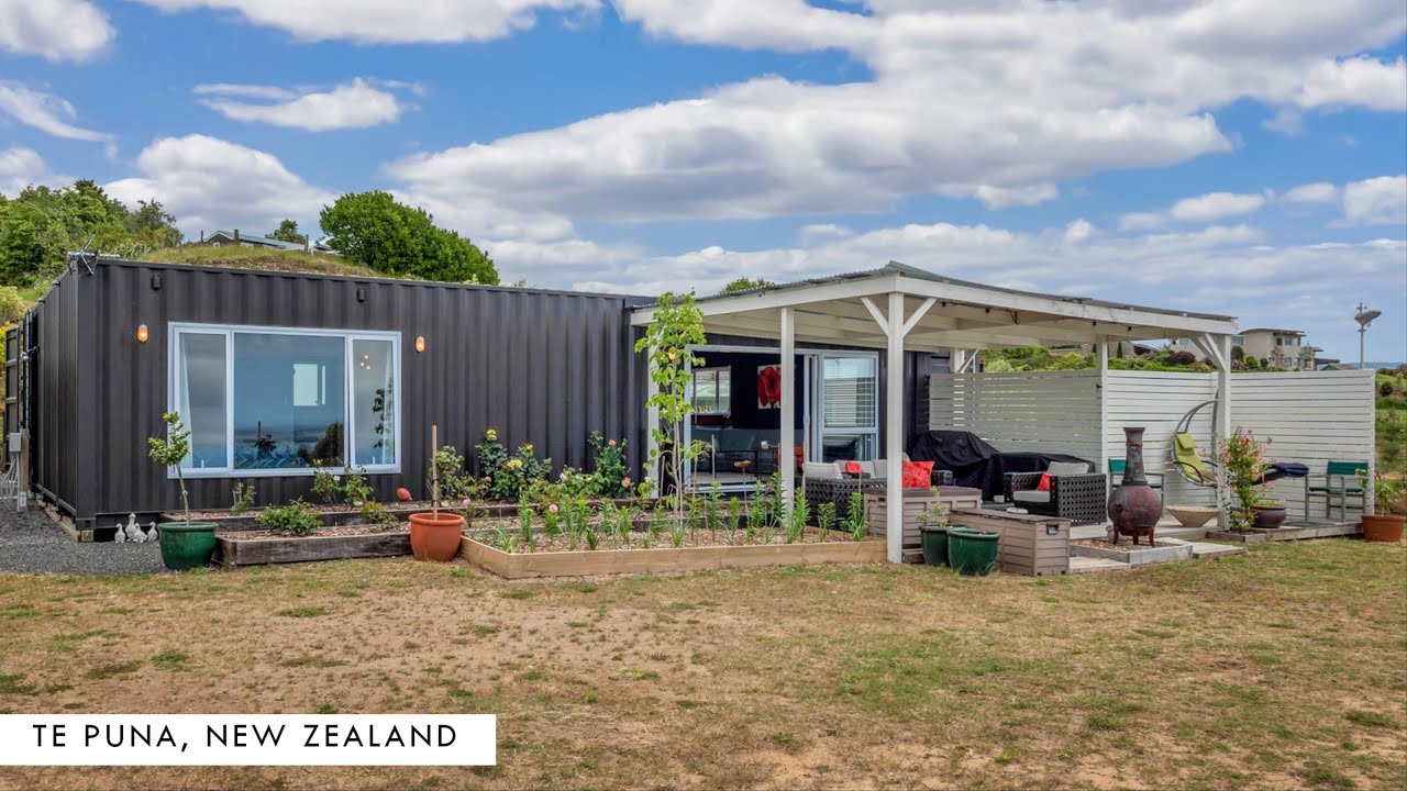 Contemporary Shipping Container House in Te Puna New Zealand - YouTube