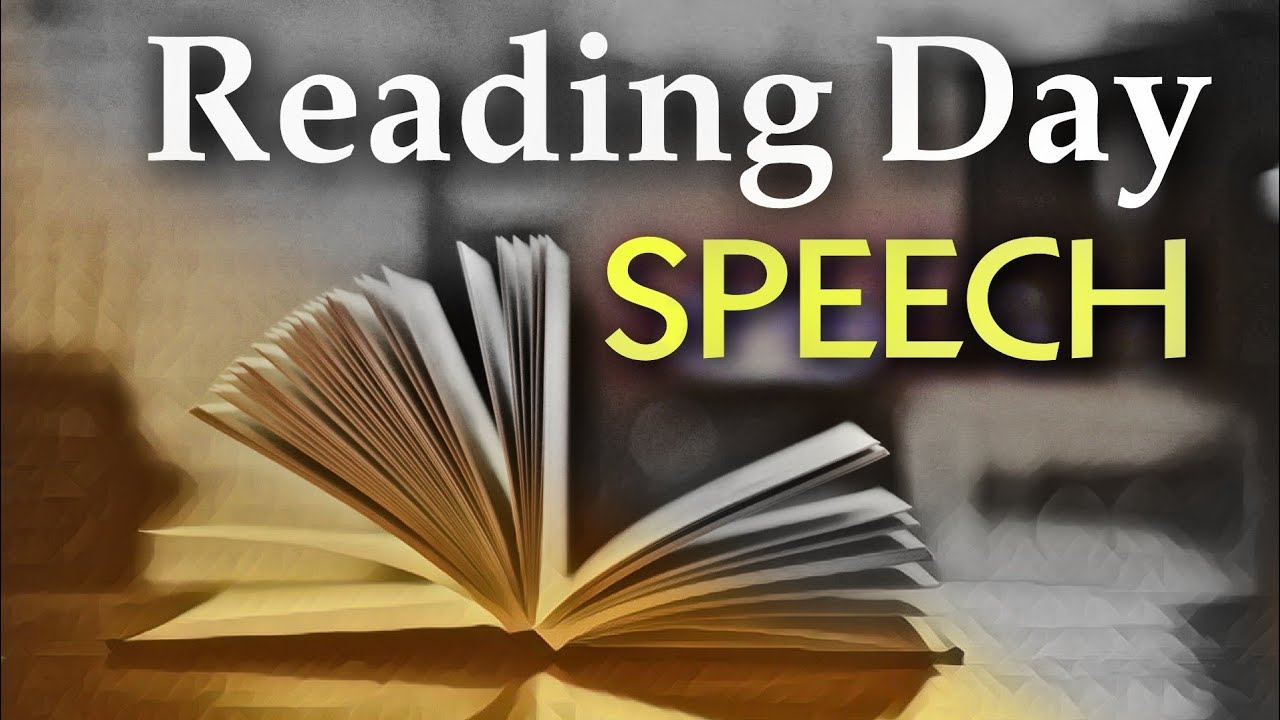 SPEECH on Reading day in English | literature day speech with Subtitles ...