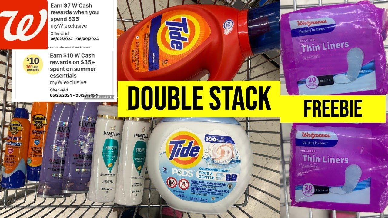Walgreens EASY DOUBLE STACK + FREE PADS + CHEAP TIDE! RUN!! - YouTube