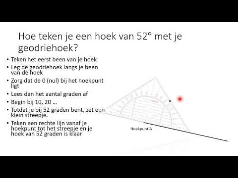 hoek tekenen met geodriehoek - YouTube