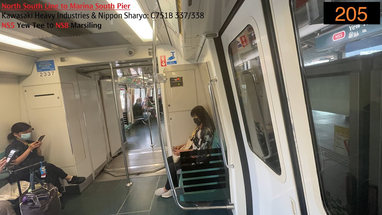 ⁴ᴷ [Bad acceleration] SMRT Trains, NSL Train Ride [Yew Tee → Marsiling ...