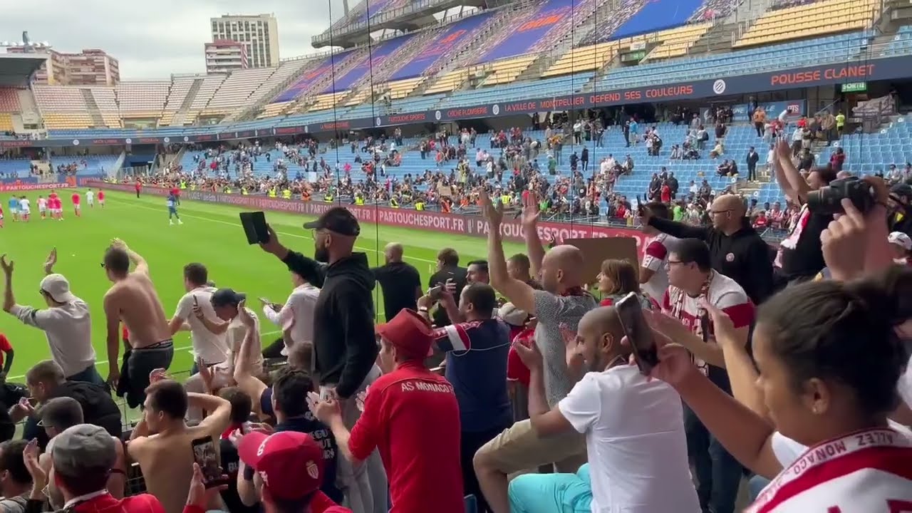Monaco fans away in Montpelier. Montpellier vs Monaco @Sisu Gabriel ...
