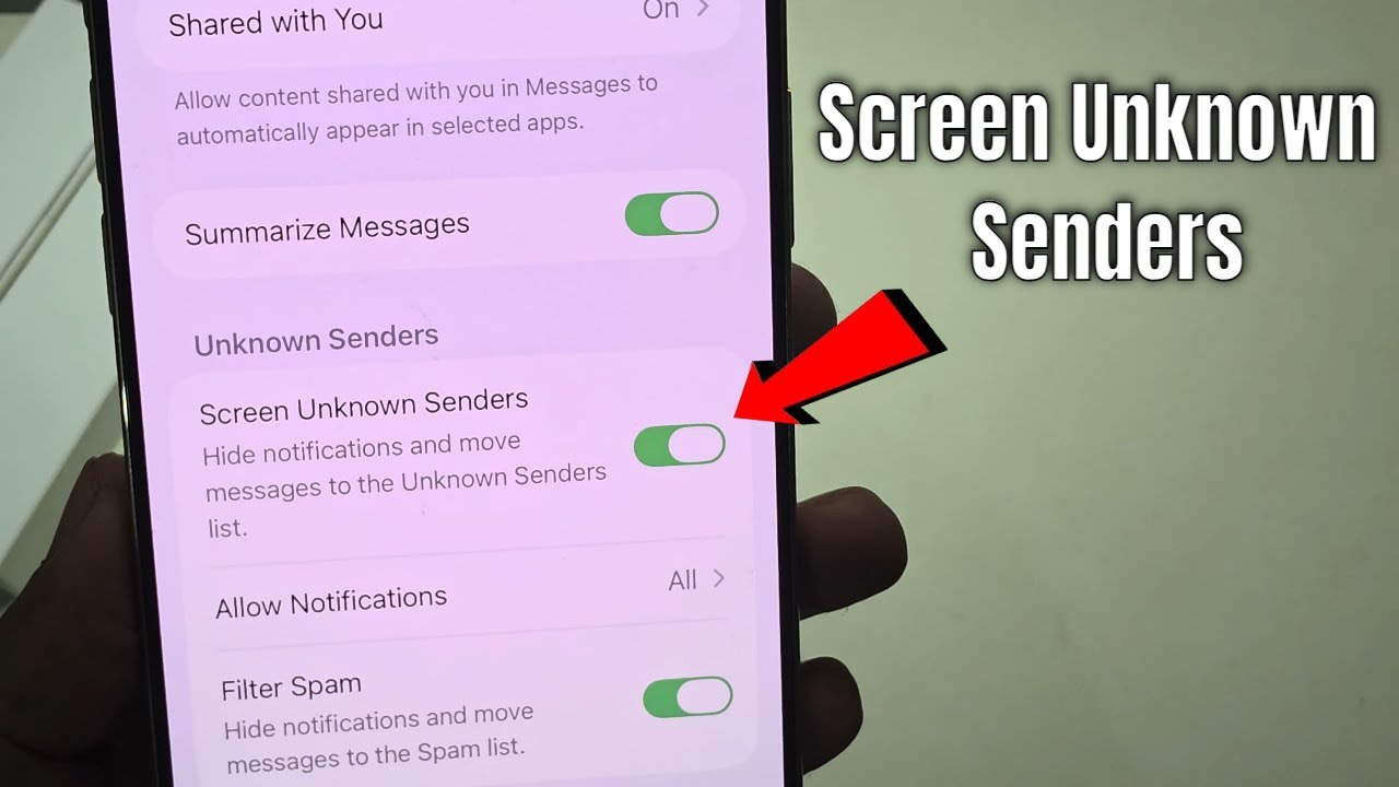 iPhone 17 Air: Screen and Filter Messages From Unknown Senders - YouTube