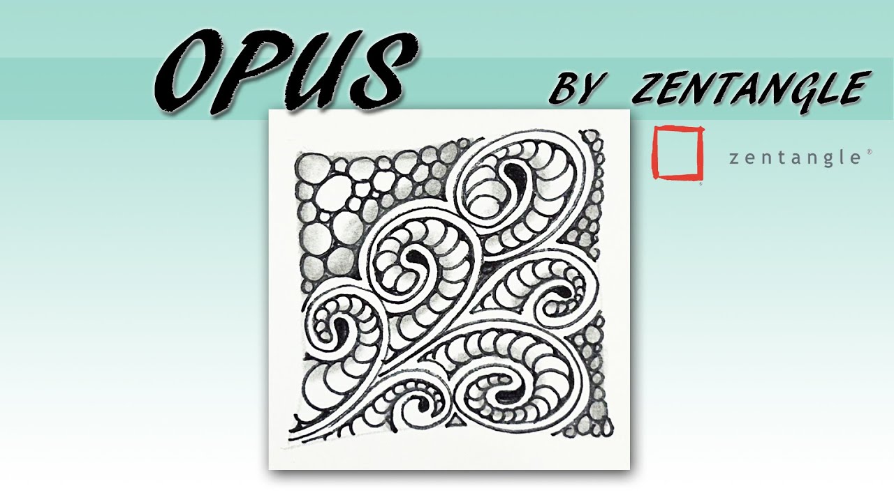 如何畫官方圖樣How to draw the Zentangle® Pattern OPUS樂創 - YouTube