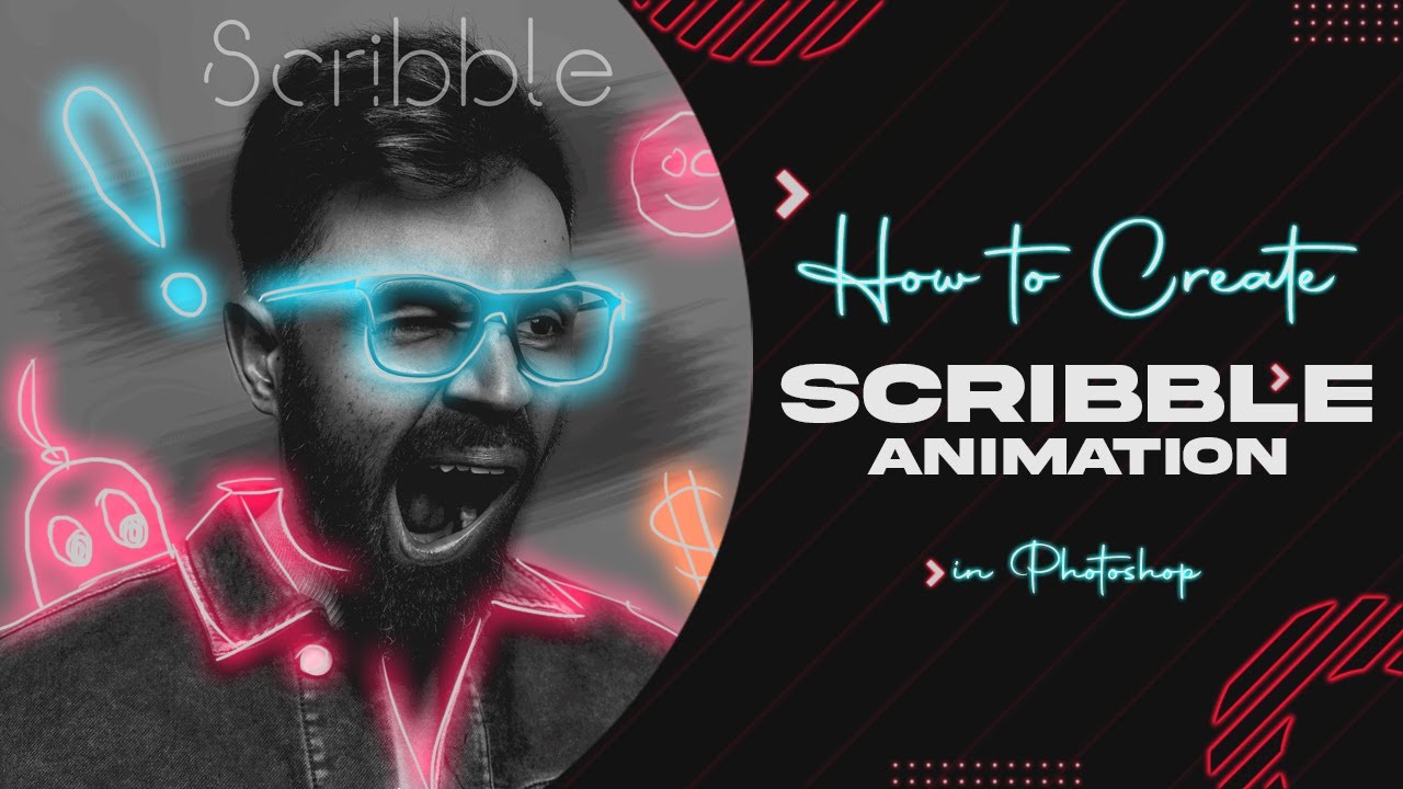 How to Create Glowing Scribble Animation in Photoshop - #Photoshop Tutorials - YouTube