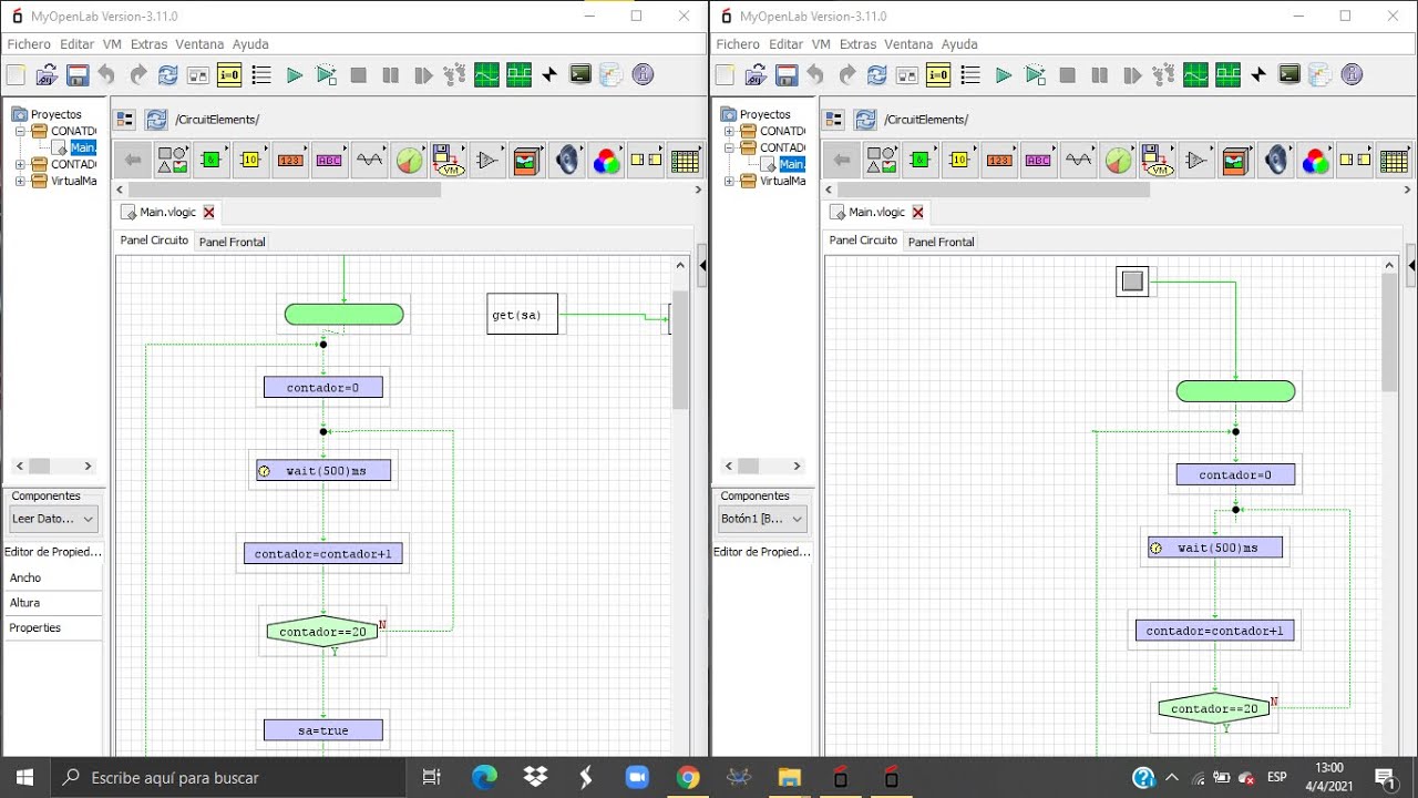 Contador en MyOpenLab - YouTube