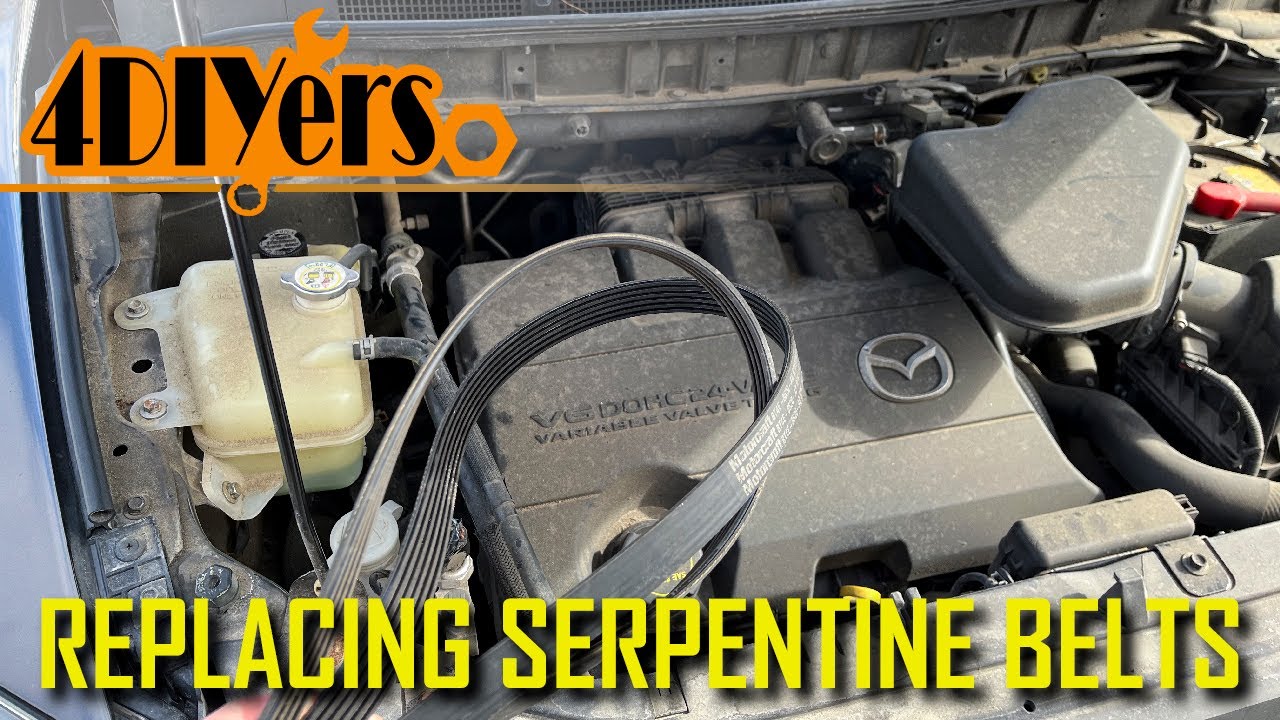 How To Change The Serpentine Belts On A Mazda CX9 3 7L V6 YouTube