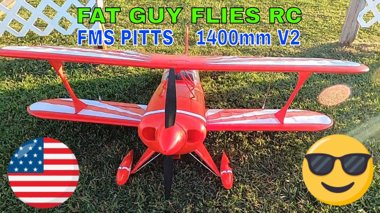FMS Pitts 1400mm V2 -A Very Strong Plane!- by Fat Guy Flies RC - YouTube