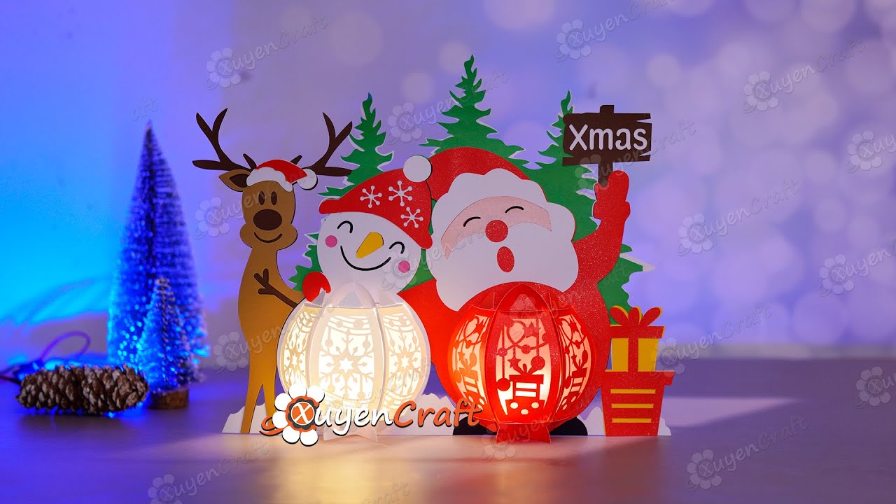 How to make Snowman and Santa Claus Lantern DIY Christmas Decorations ...