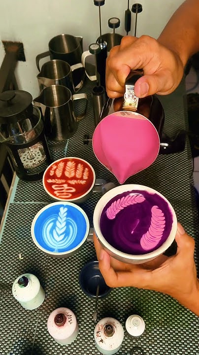 Belajar Latte art tanpa susu Dan kopi dengan mudah Dan praktis dengan JJ Mixer saja - YouTube