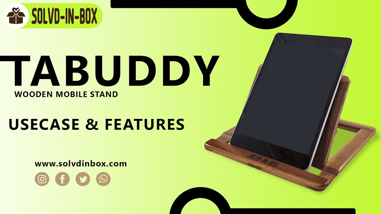 Wooden Tablet Stand Holder Functions & Features | Tabuddy - YouTube