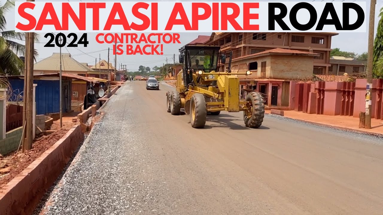 Works on Santasi Apire Road has begun in Kumasi 2024. - YouTube