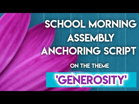 School Morning Assembly Anchoring Script - YouTube