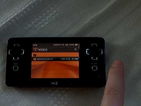 Playing Movie on gp2x WIZ MK0 - YouTube