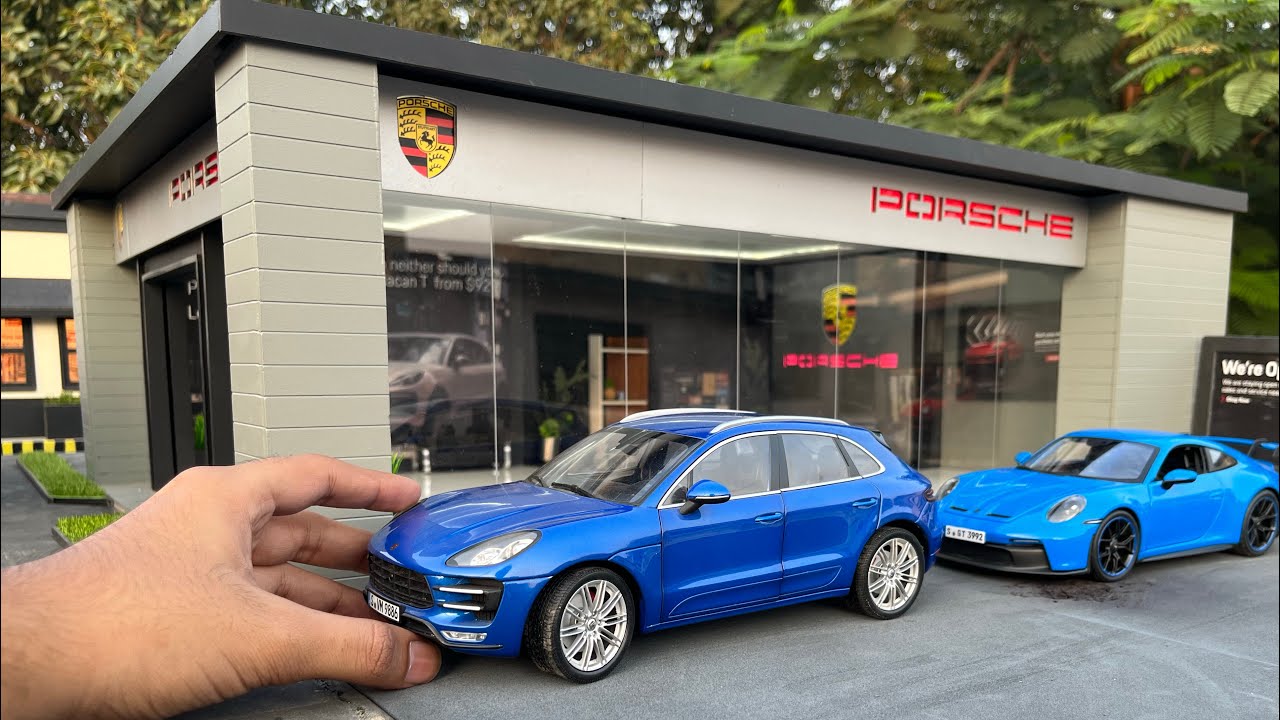 Mini Diorama - Porsche Luxury Car Showroom Miniature | 1/18 Scale ...