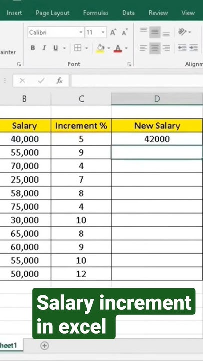 Salary Increment | Excel Tips | #salary #viralvideo - YouTube