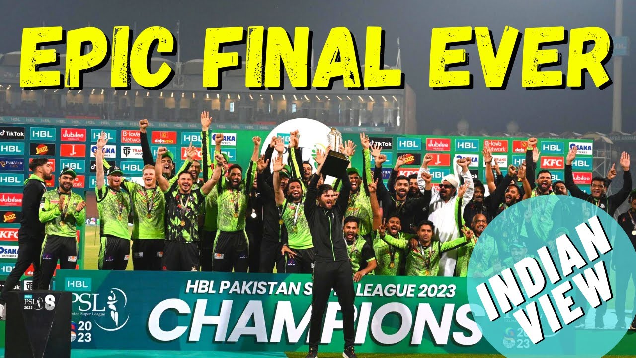 Lahore Qalandars Win PSL 2023 Epic Final | Indian Review - YouTube