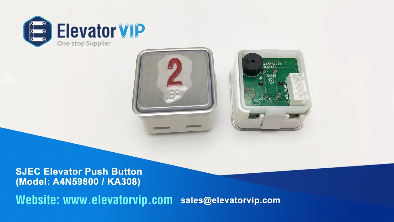 A4N59800 KA308 SJEC Elevator Push Button with Buzzer - YouTube