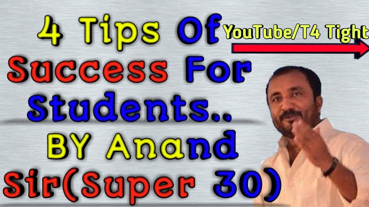 Success tips for Students By Anand sir (Super 30)/Motivational speech ...