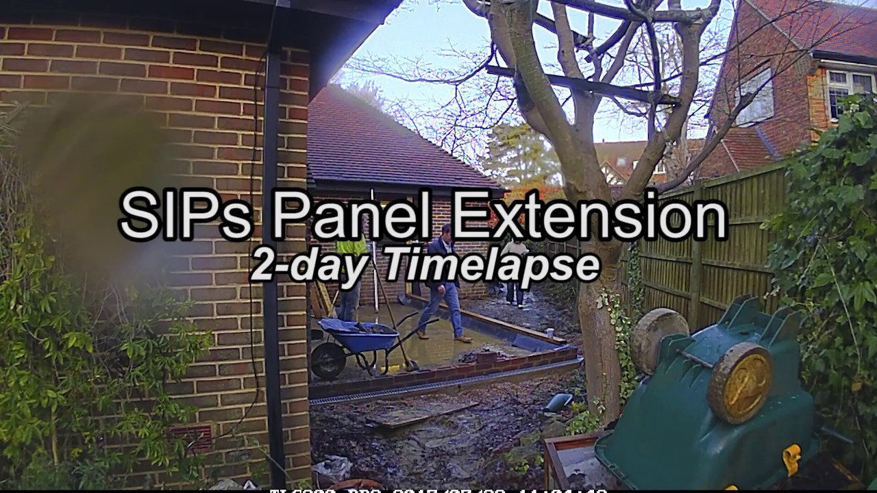 SIPs Panel Home Extension Timelapse UK - YouTube