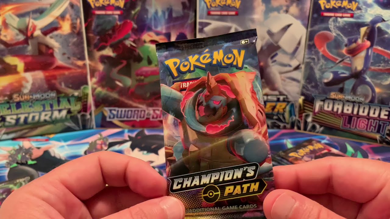 Marnie Collection box opening, 8 Champions Path boosters opened! - YouTube