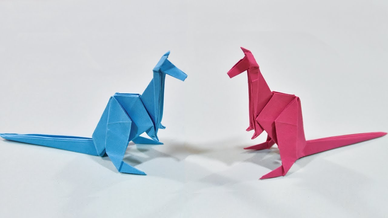 How to Make a Paper Kangaroo - Origami Kangaroo - YouTube