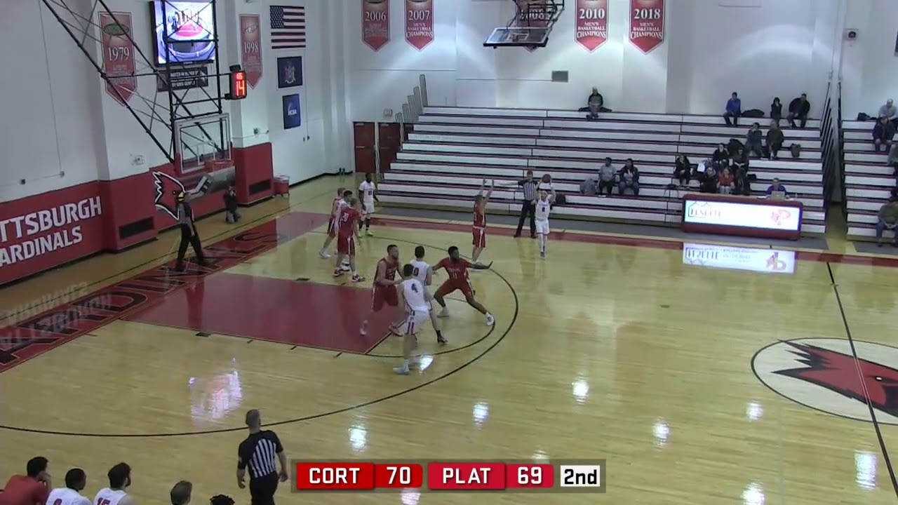 1/24/20 MBB vs. Cortland: Nick DeAngelis Hits the Go-Ahead 3-Pointer ...