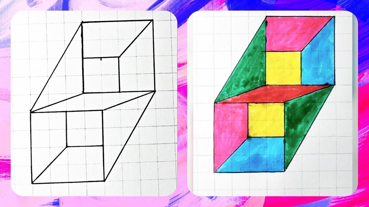 3D Box Drawing and Painting || Creative 3D Cool Illusion Art - YouTube