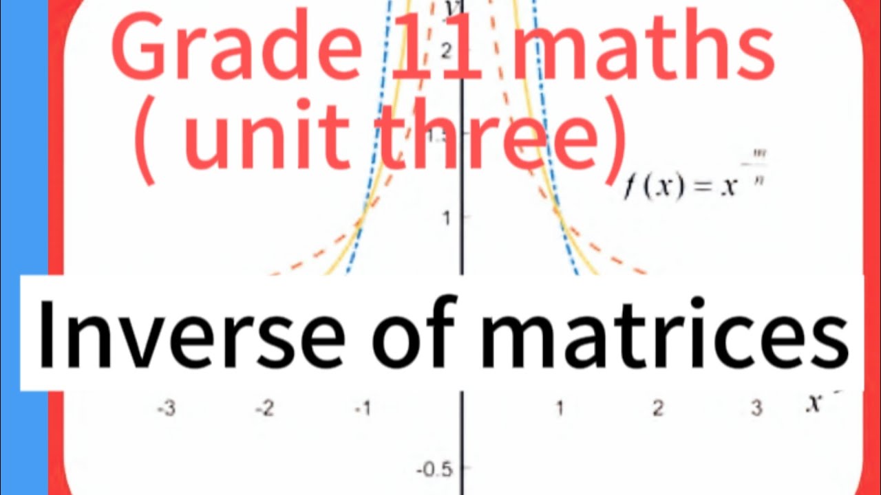 how to find the inverse of matrices/ maths grade 11 unit three ...