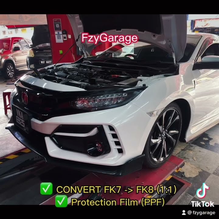 FK7 Fully Convert To FK8 #fzygarage #kedaiviral #modification #detailing #FK8 #TypeR - YouTube