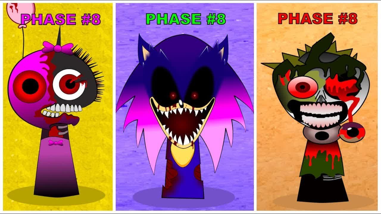 Sprunki 68 Phase 1- 8 SONIC, PINKI, OWAKCX Full Version / Compilation ...