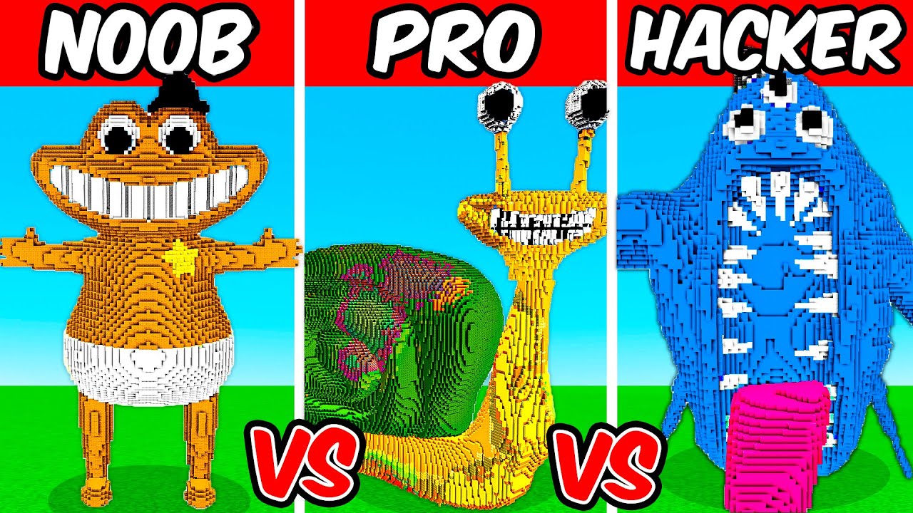 NABNAB & SHERIFF TOADSTER & SLOW SELINE Build Challenge Movie: NOOB vs ...