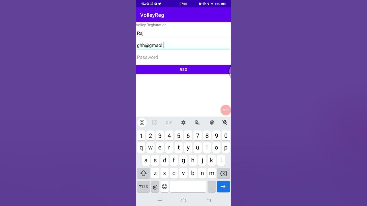 Registration Using Volley Android Tutorials Androindian Youtube