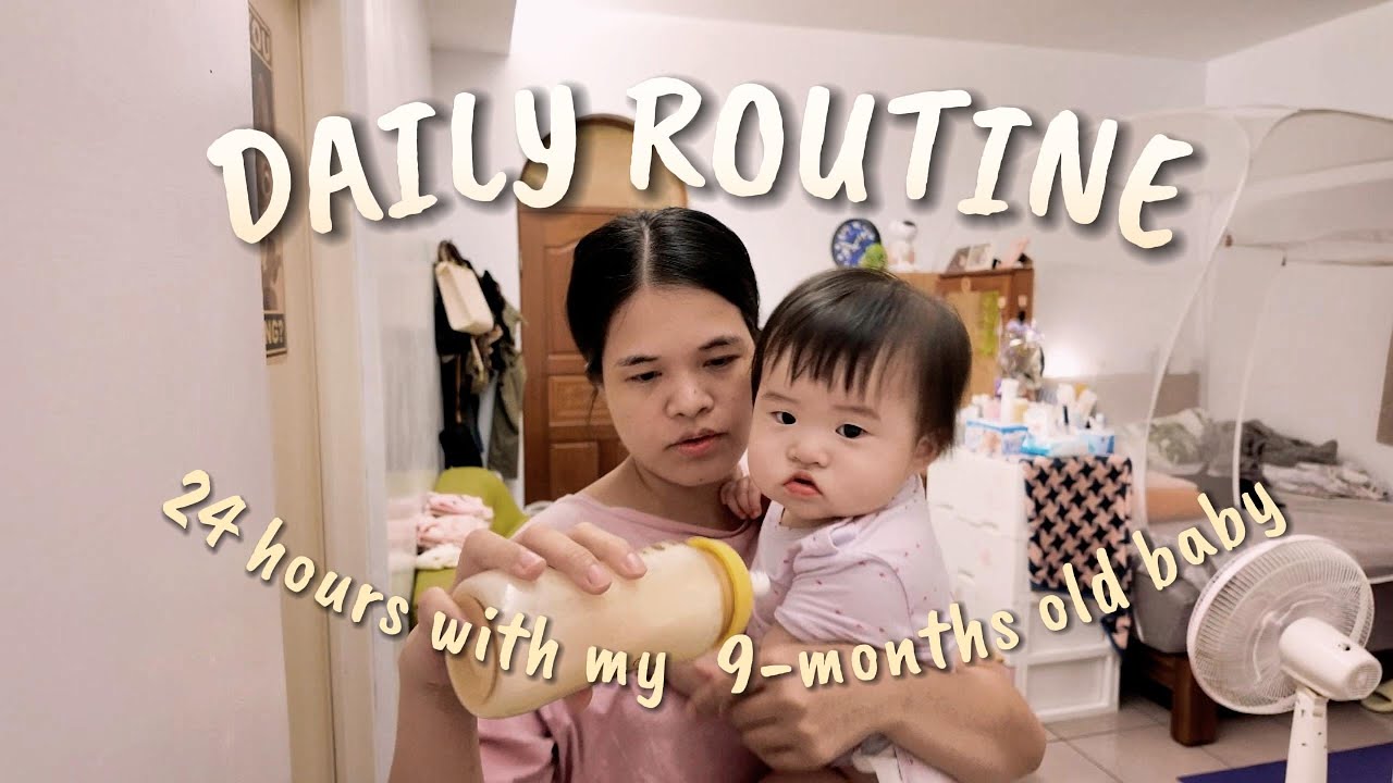 9 months old daily routine struggle is real sa pag bottle feed (laro na ...