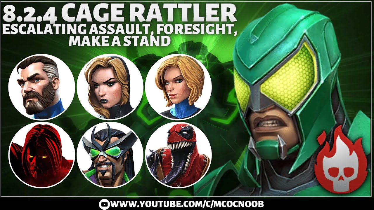 MCOC Act 8.2.4 - Cage Rattler, Escalating Assault, foresight & Make a ...