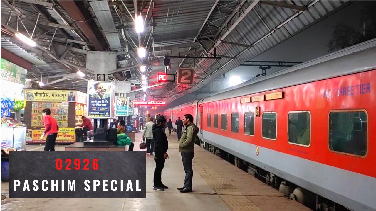 02926 Paschim express spl, 3AC, Ludhiana to Kota. - YouTube