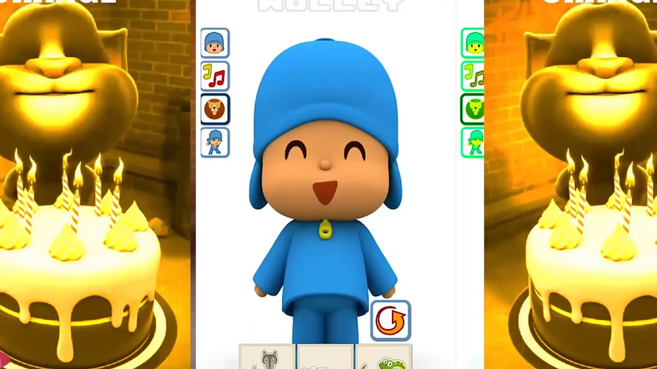 Learn Colours # 12345 Talking Pato and pocoyo Kids Games Fun Learning ...