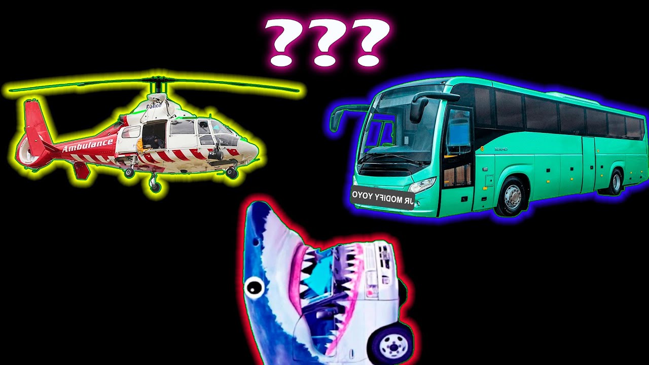 87 Bus, helicopter & Shark Bus "Walking bus horn" Sound Variations in ...