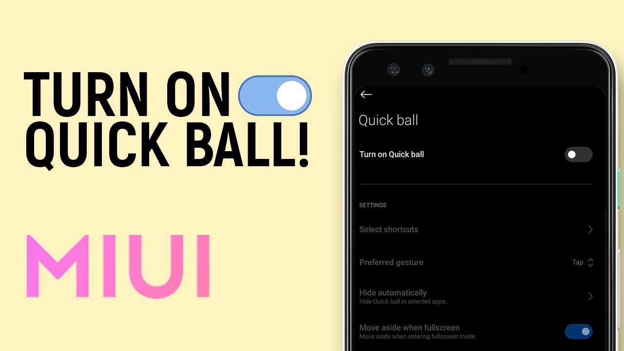 How to Turn ON Quick Ball In MIUI - YouTube