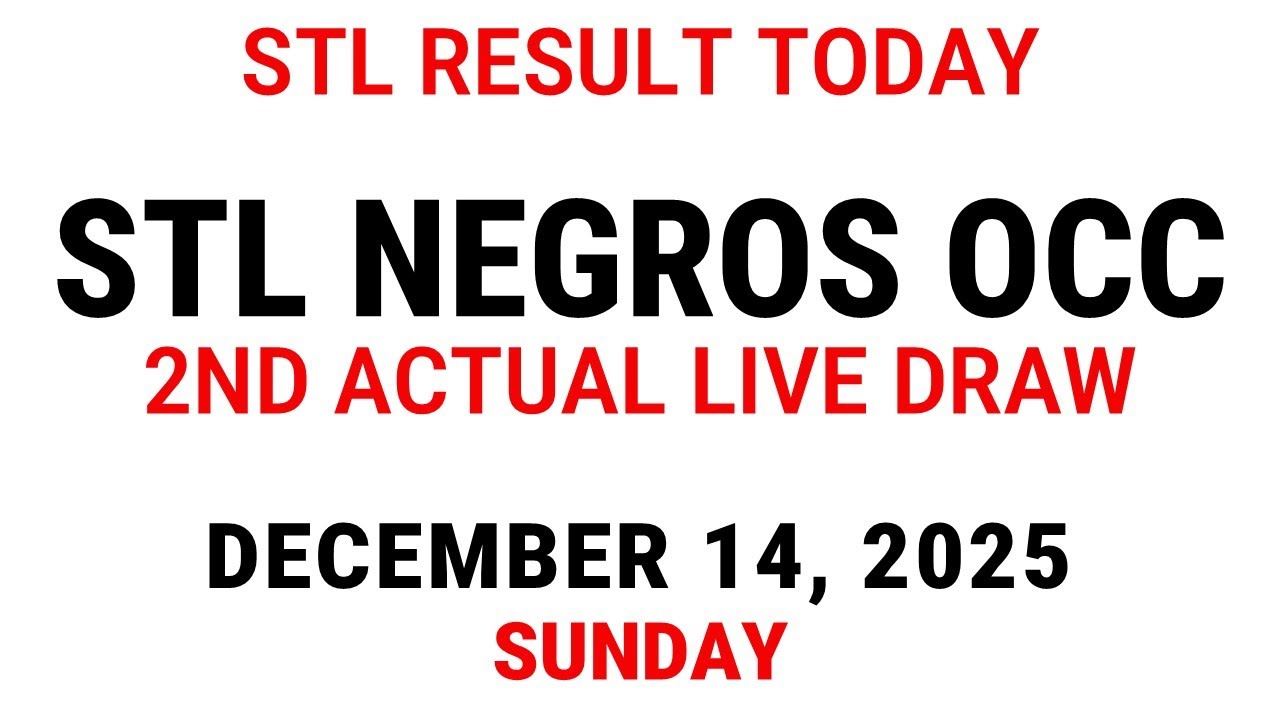 STL Negros Result Today December 14 2025 - 2nd draw STL 3pm Live - YouTube