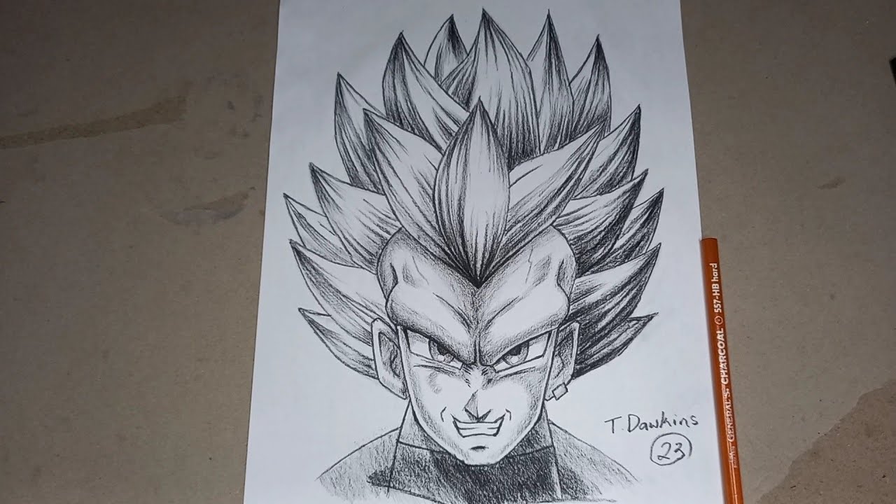 How to Draw Vegeta Super Saiyan (Step by Step) - YouTube