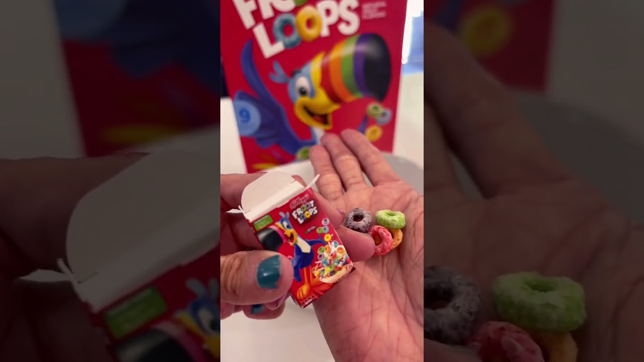 Finding a Mini Box of Froot Loops inside a Giant Box?! 🌈😱 #mini # ...