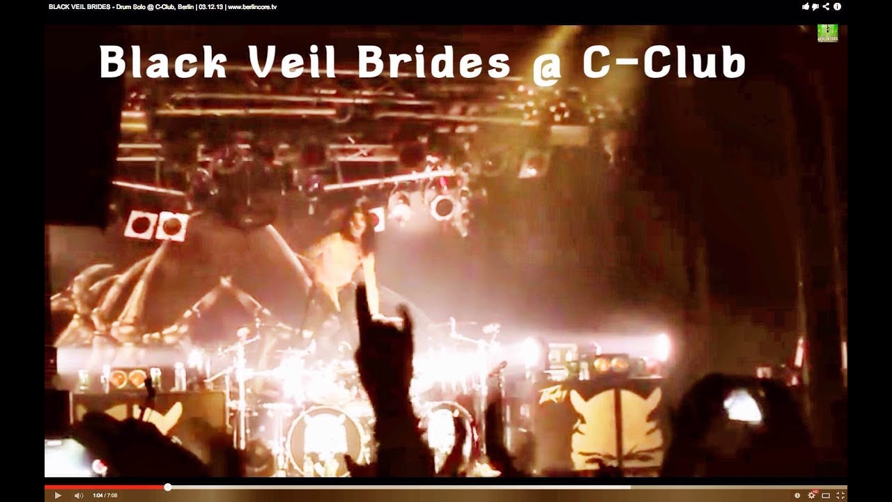 BLACK VEIL BRIDES - Drum Solo ( Christian Coma ) @ C-Club, Berlin | 03. ...