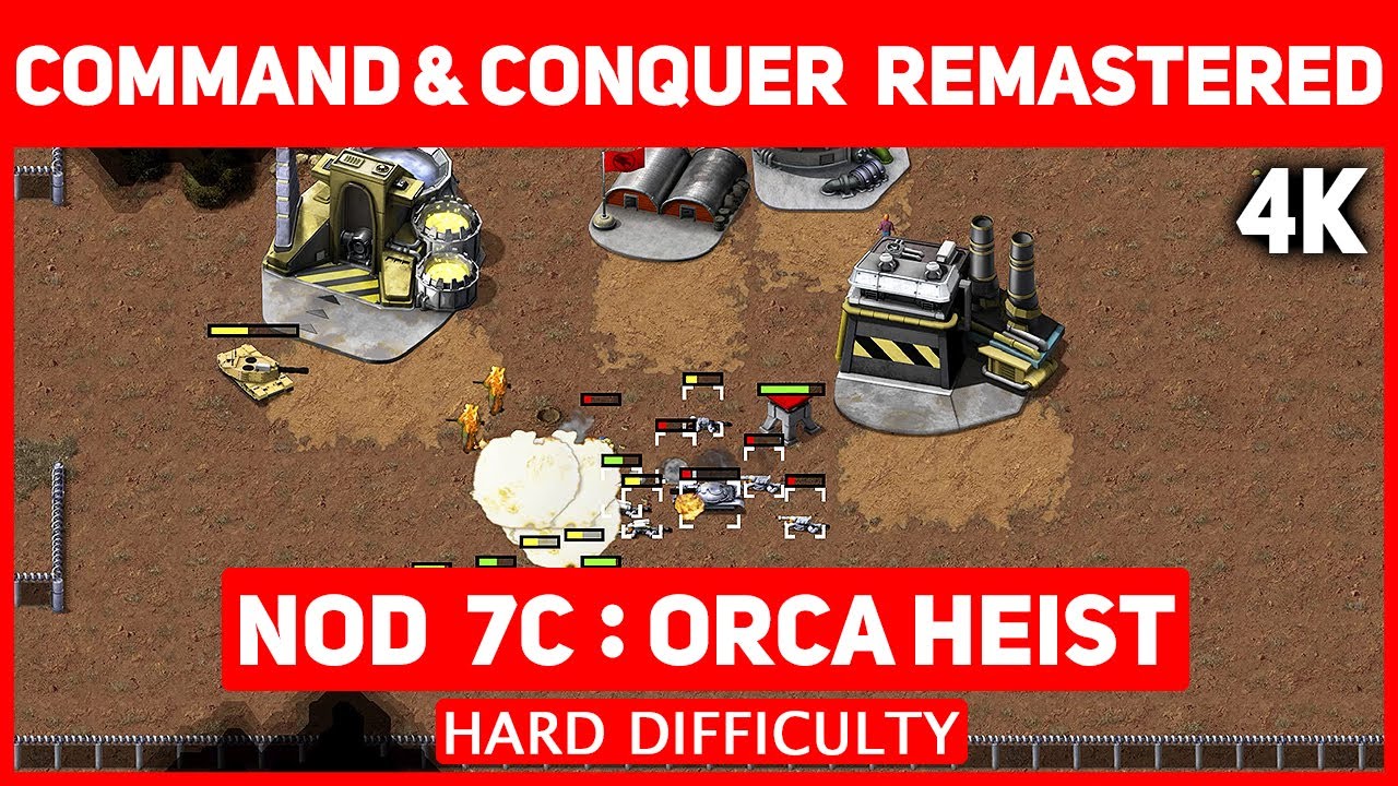 Command & Conquer Remastered 4K - Nod Mission 7 C - Orca Heist - Hard Difficulty - YouTube