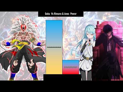 GOKU VS ANOS AND RIMURU POWER LEVEL