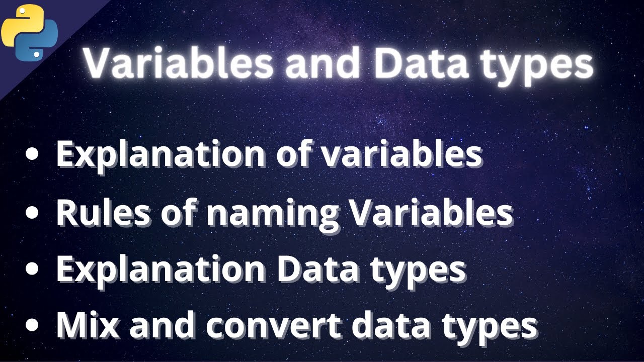 Python Variables & Data Types (Watch Now!) - YouTube
