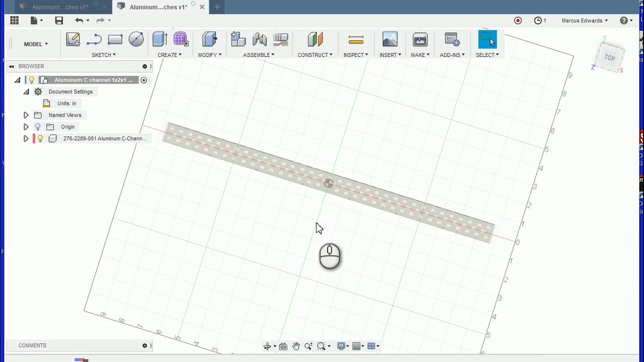 Fusion 360 Vex EDR custom c channel - YouTube
