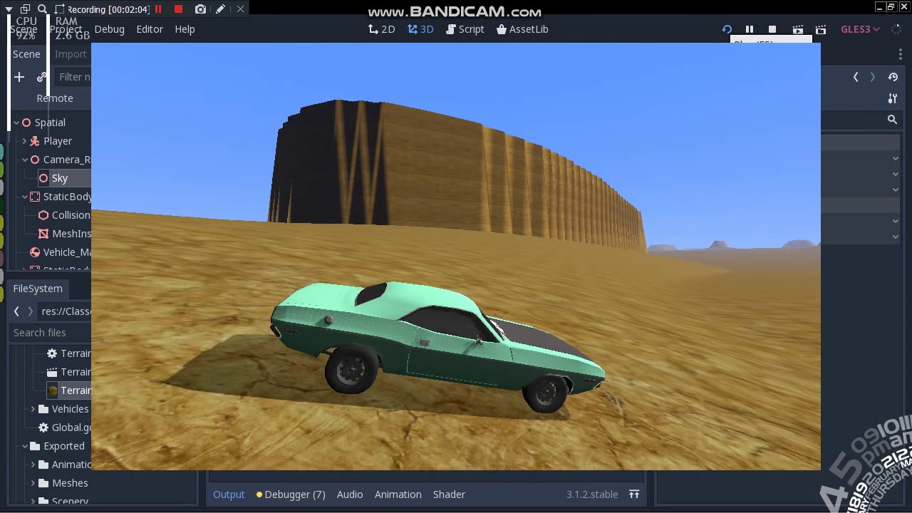 Godot Engine - Endless Procedural Terrain + Custom Vehicle Physics - YouTube