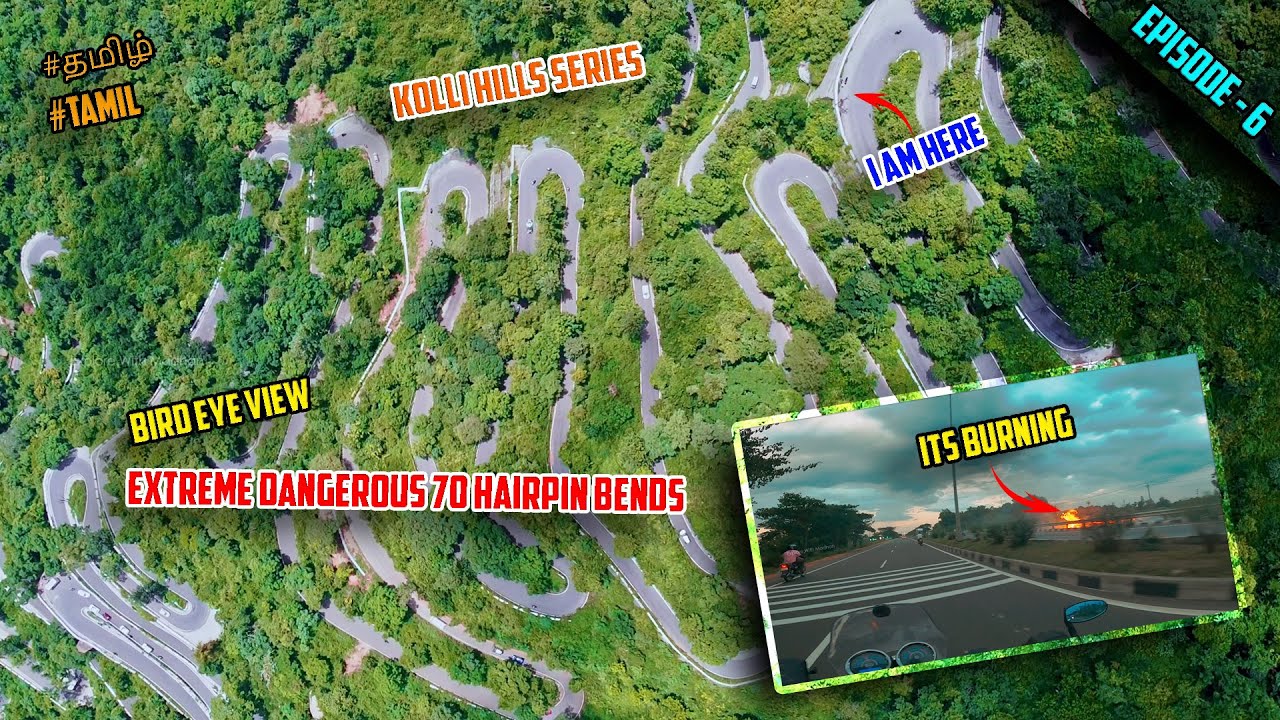 Drone Shot of Extreme Dangerous 70 Hairpin Ghat Road | Kollihills ...