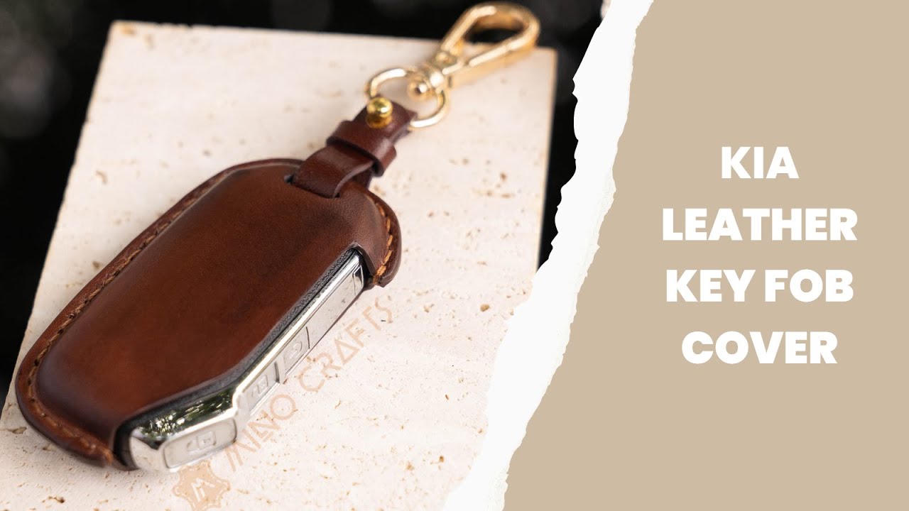 KIA Leather Key Fob Cover - How to install the cover - YouTube